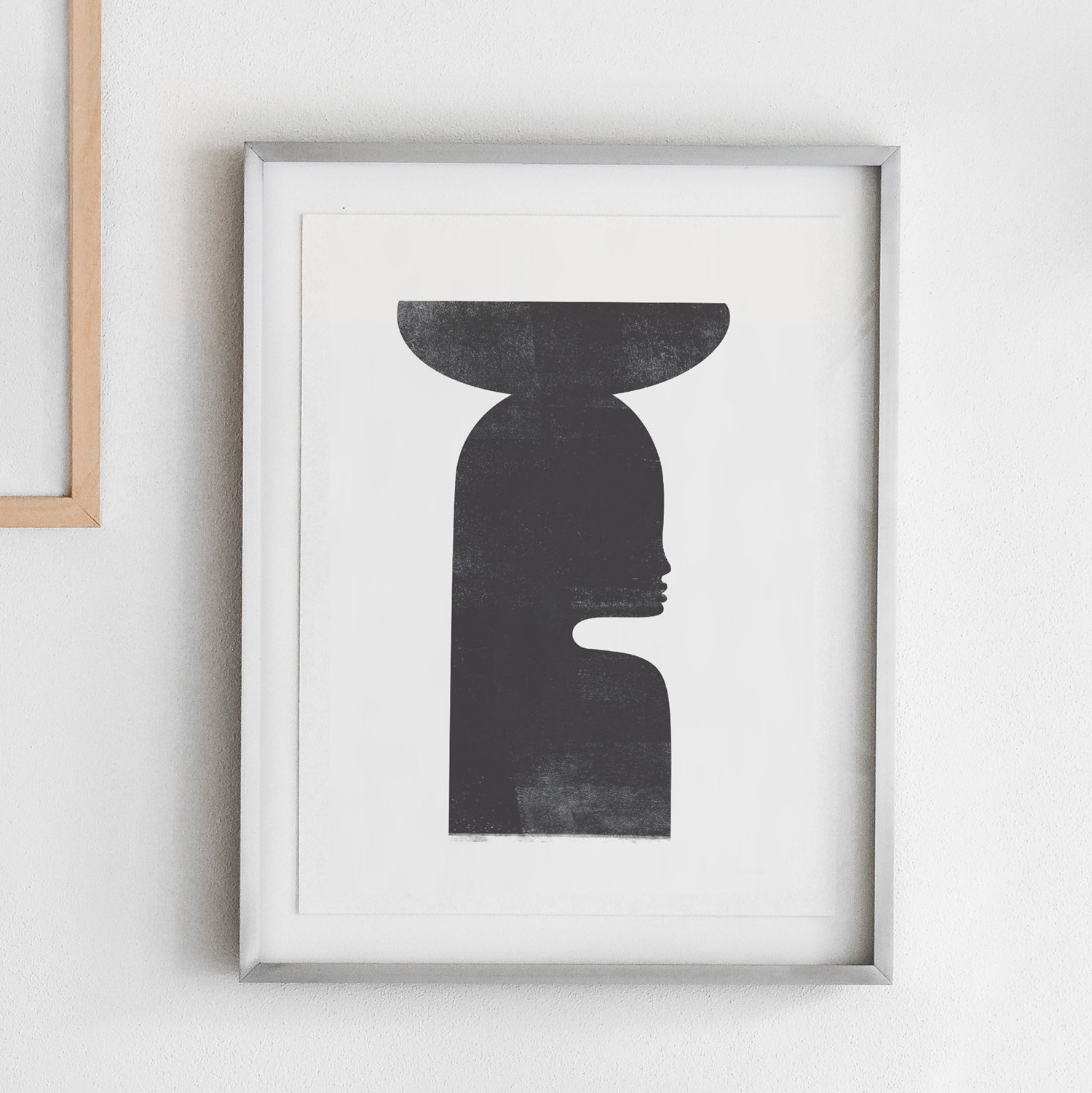 Original Abstract Woman Figure Woodblock Style Illustration. - Etsy