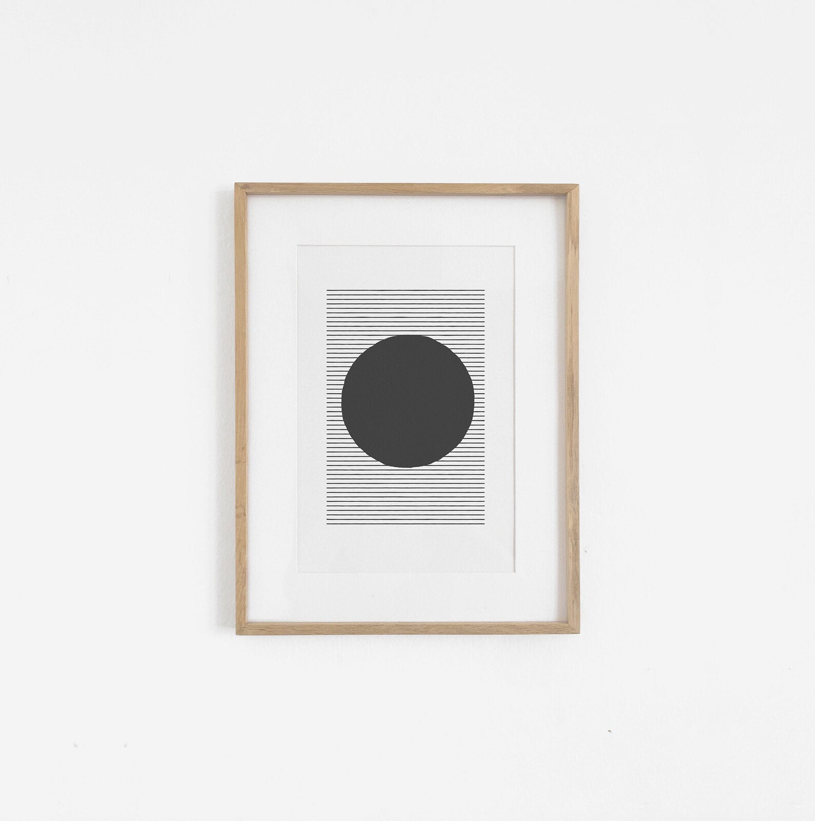 Mid Century Modern Block Print Style With Geometric Shapes and - Etsy