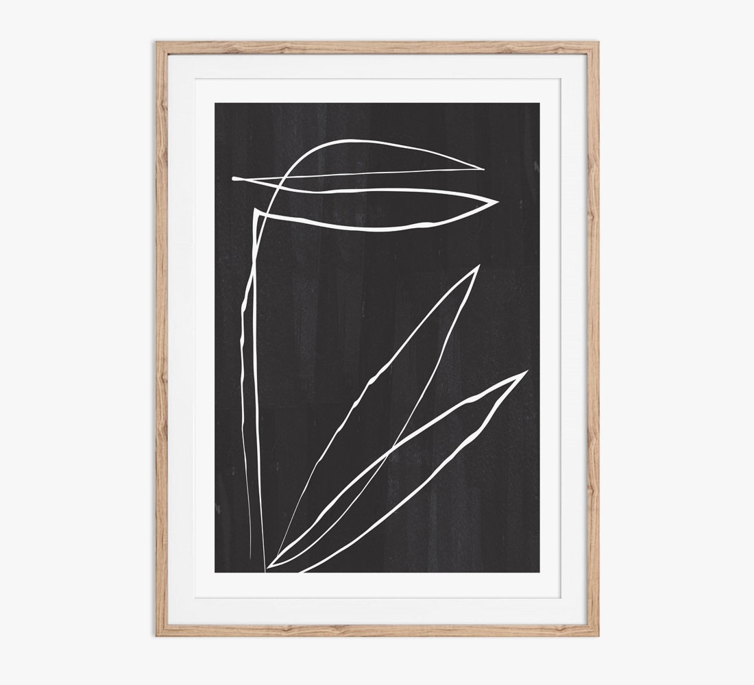 Abstract Botanic Line Drawing. A Minimal Sketch of a Plant - Etsy