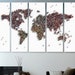 World Map | Travel Map | Large Living Room Decor | Original Abstract ...