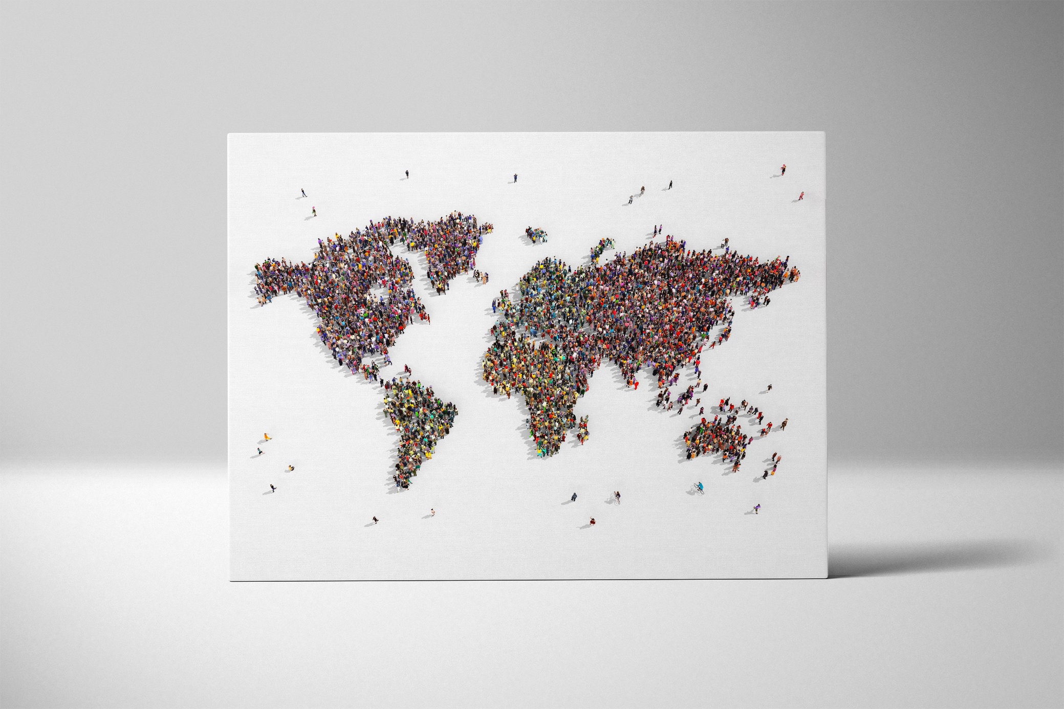 World Map | Travel Map | Large Living Room Decor | Original Abstract ...