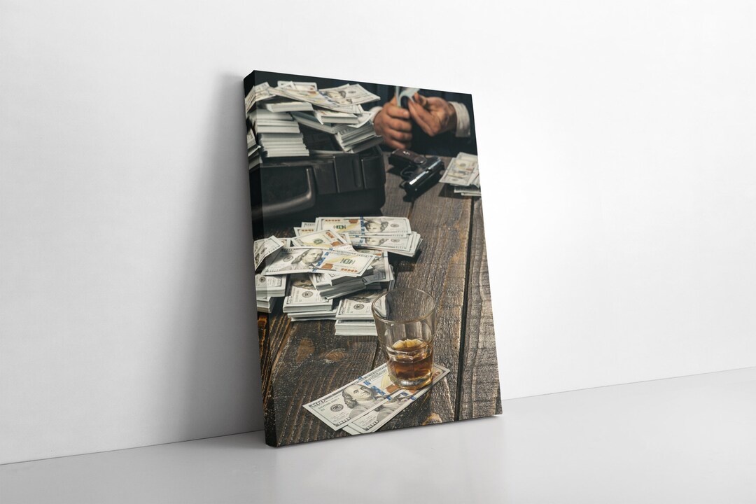 Dollar Bill Art Businessman Wall Decor Money Wall Art Large Abstract ...