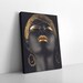 Gold Face Wall Art Girl Canvas Home Decor | Abstract Face Print ...