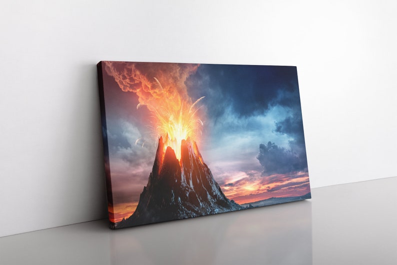 Nature Wall Art Nature Wall Decor Mountain Volcano Art | Etsy