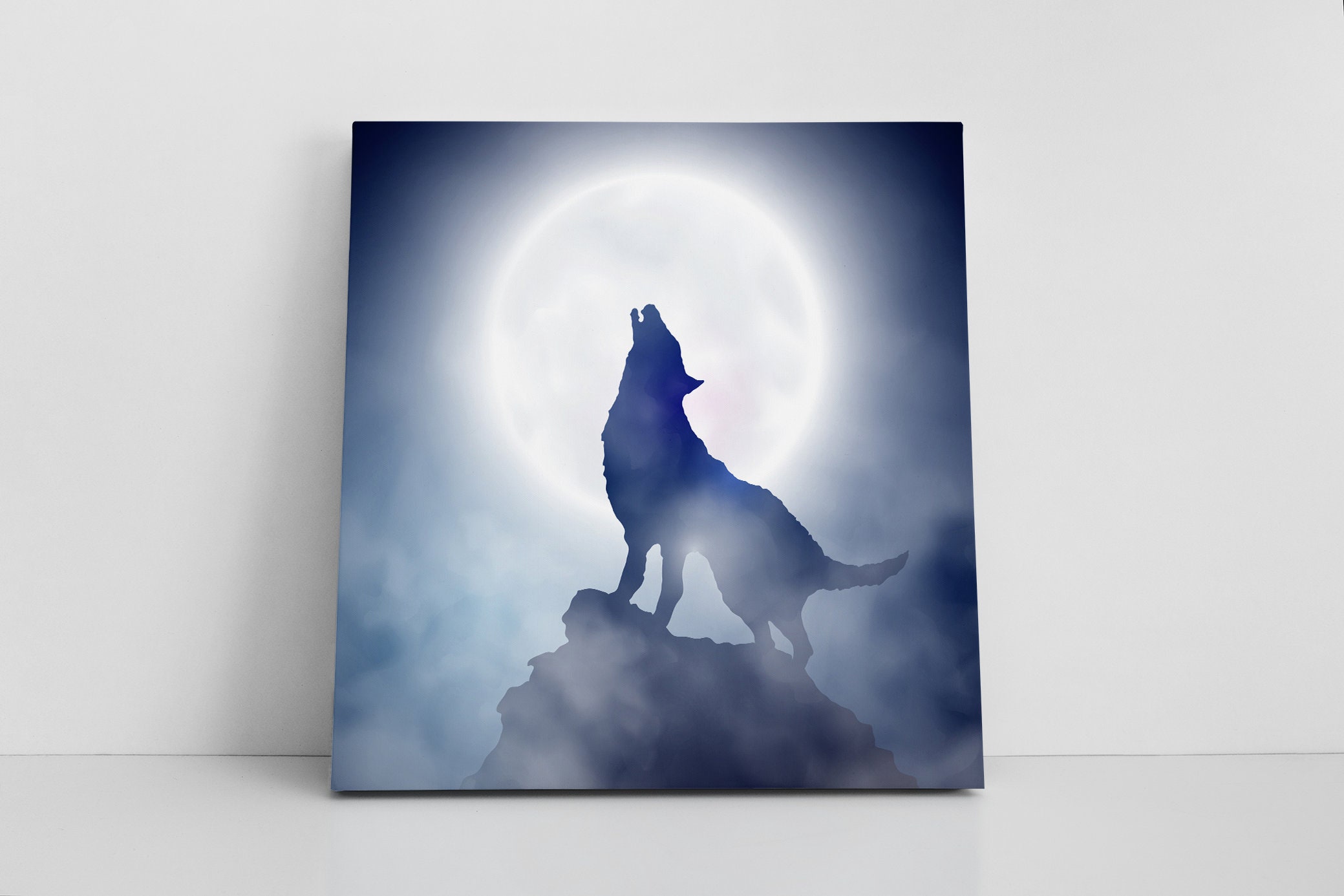 Wolf Art Wolf Wall Decor Motivational Wall Art Modern | Etsy