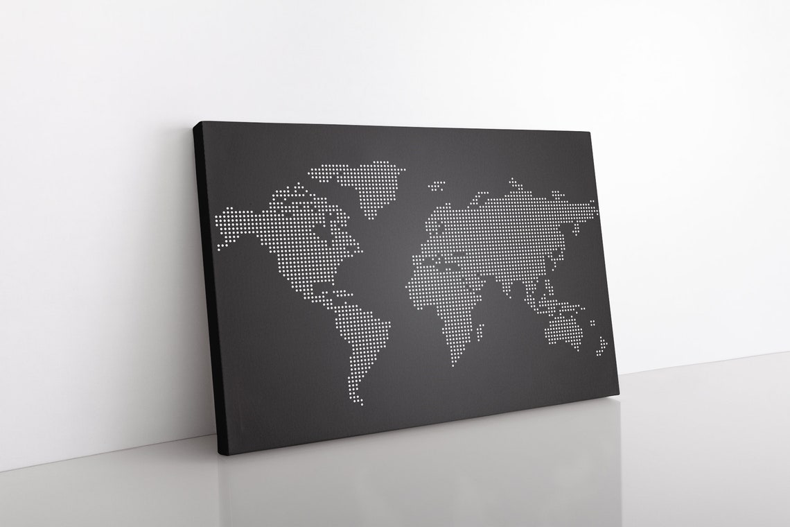 World Map Travel Map Large Living Room Decor Original | Etsy