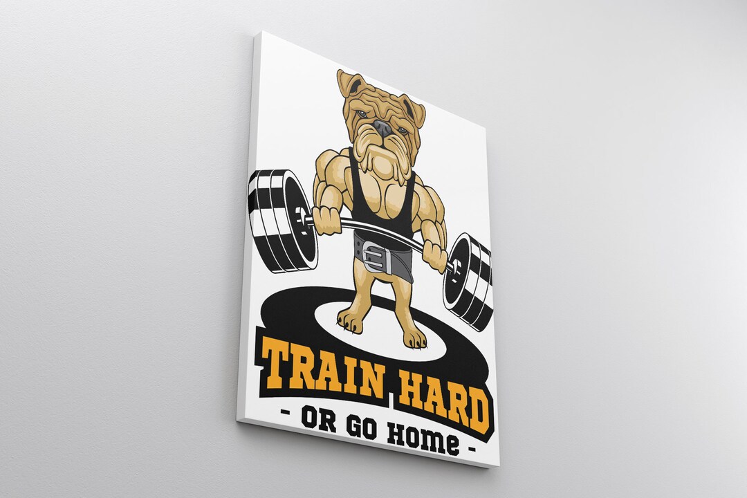 Train Hard Canvas | Motivational Wall Art Canvas | Texture Wall Art ...