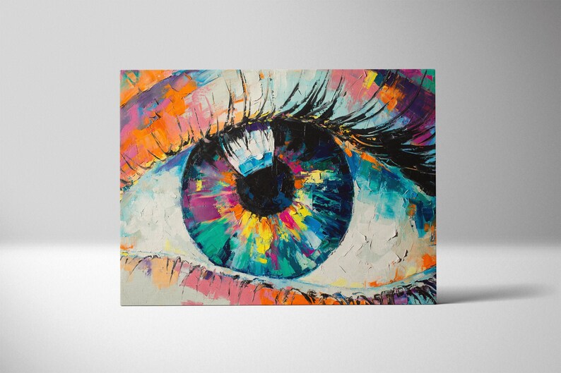 Eye Large Art Eye Canvas 5 Panels Canvas Art Abstract | Etsy