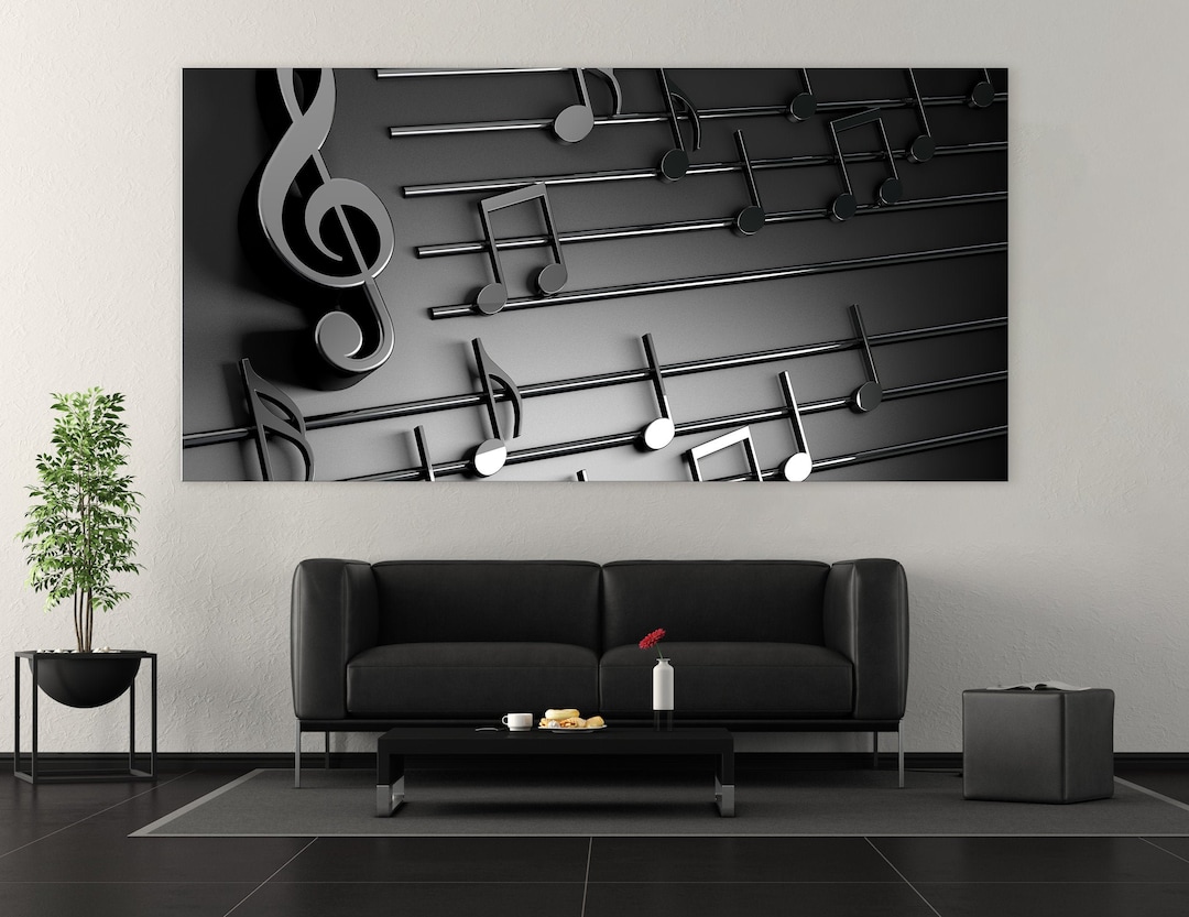Music Wall Art | Large Canvas Wall Art | Home Decor | Abstract Art ...