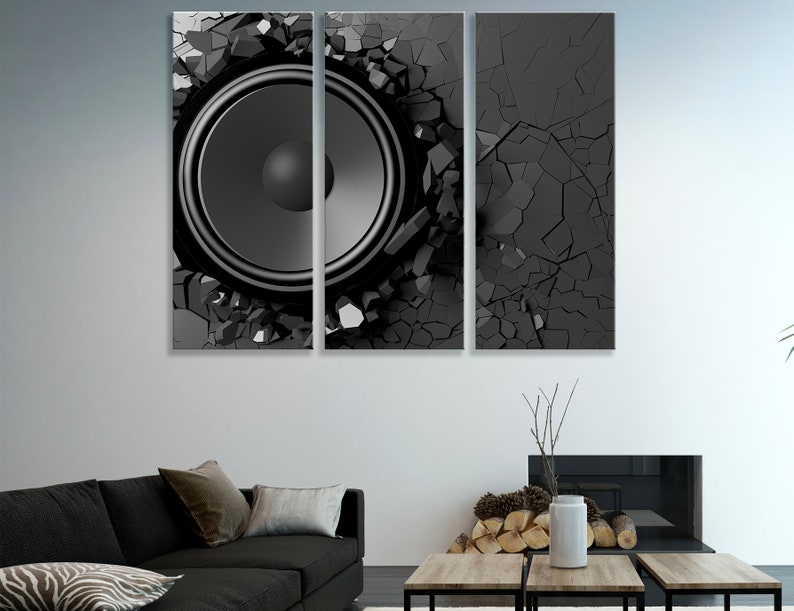 Loudspeaker Sound Bass Black Background Wall | Loud Audio Speaker 3d ...
