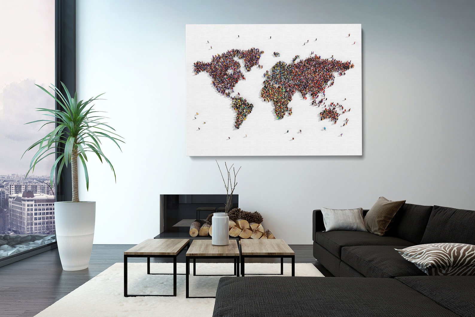 World Map Travel Map Large Living Room Decor Original - Etsy