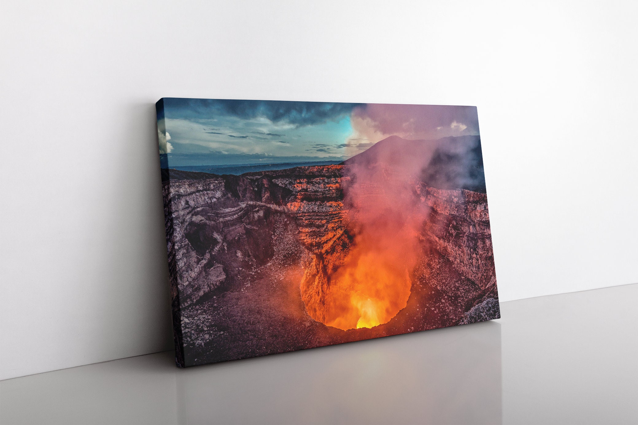 Nature Wall Art | Nature Wall Decor | Mountain Volcano Art ...