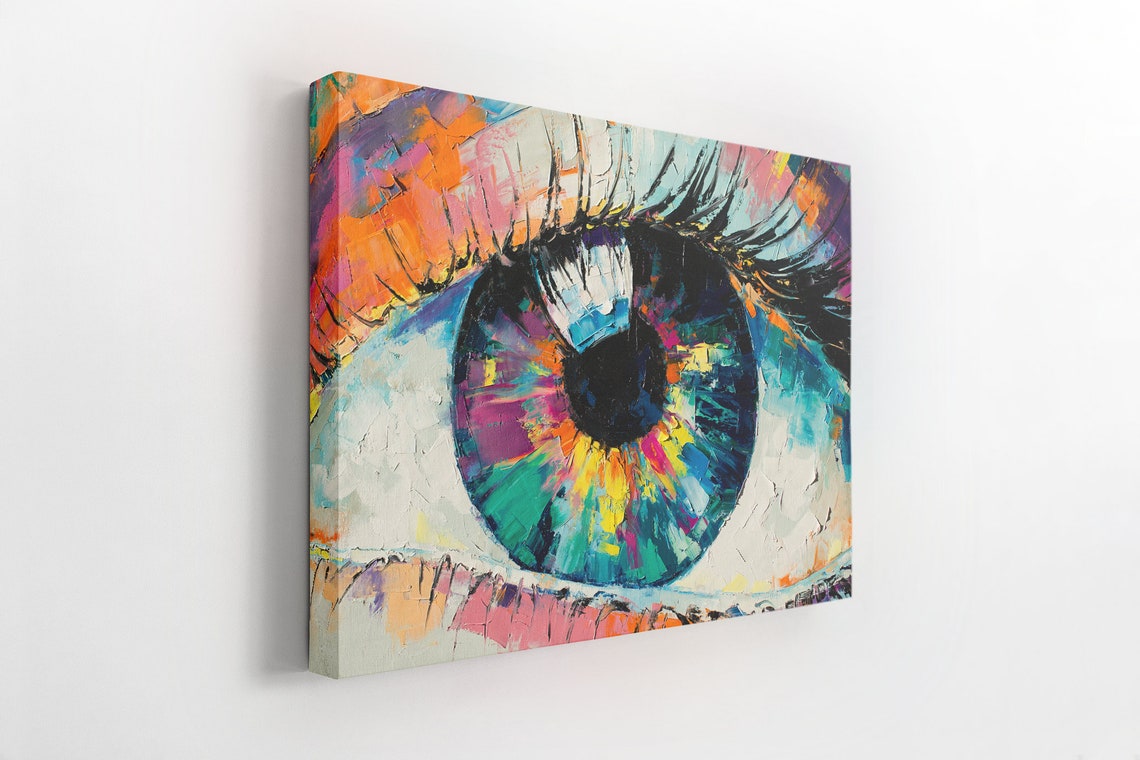 Eye Large Art Eye Canvas 5 Panels Canvas Art Abstract | Etsy