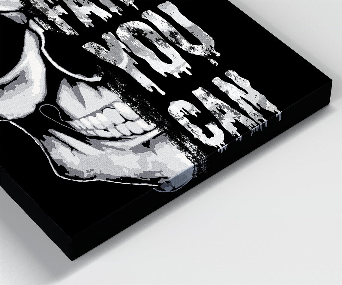 Skull Canvas Print Skull Art Print Wall Painting Texture - Etsy.de