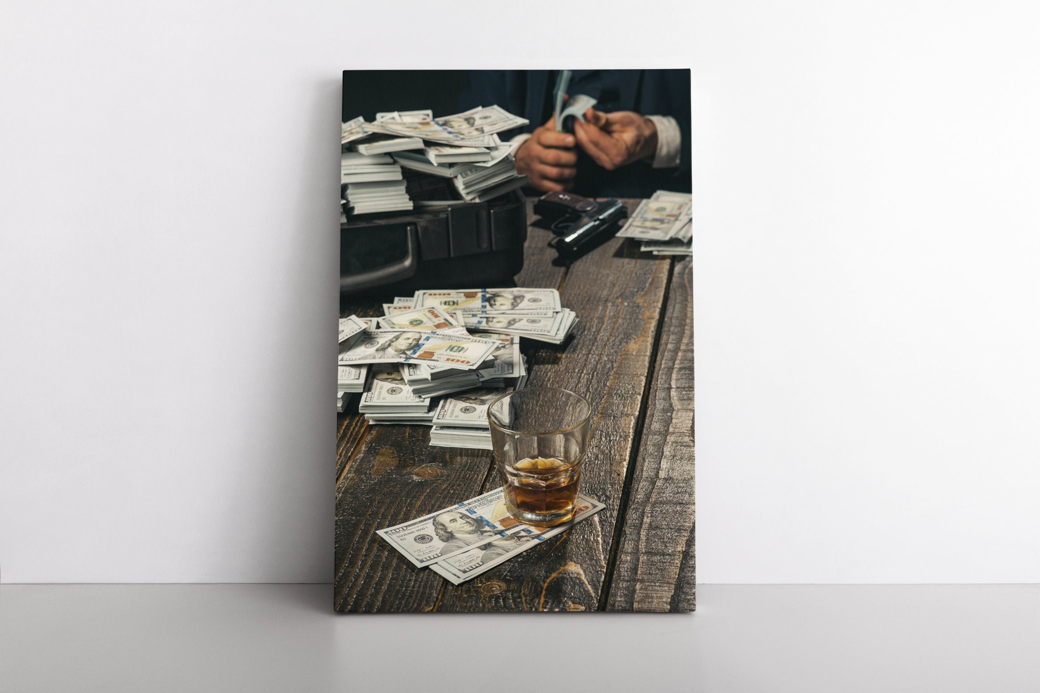 Dollar Bill Art Businessman Wall Decor Money Wall Art | Etsy