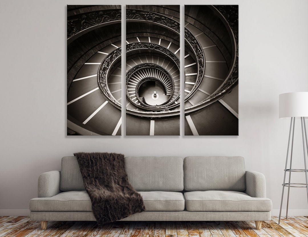 Stairs Abstract Art | Original Abstract Print | Canvas Wall Art | Beige ...