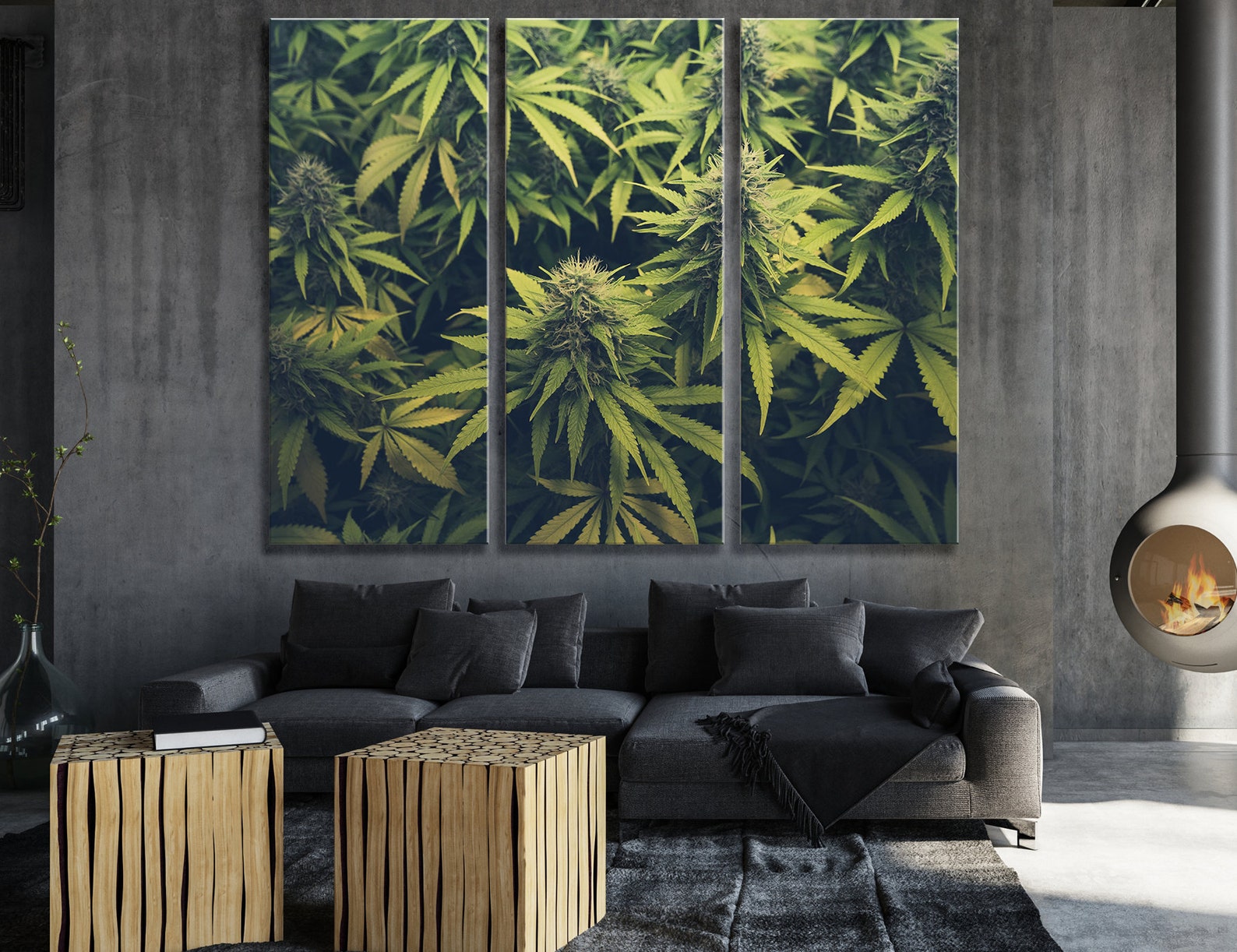 Cannabis Weed Print Photography Home Decor Abstract Modern | Etsy