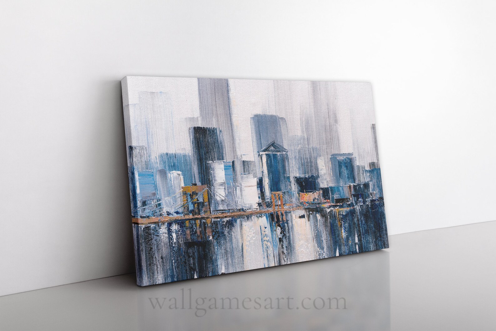 Blue City Abstract Colorful Texture Canvas Art - Etsy