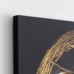 Gold Face Wall Art Girl Canvas Home Decor | Abstract Face Print ...