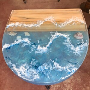 Set of 2 Resin Wave Tables Beach Resin Wave Tables Made in - Etsy