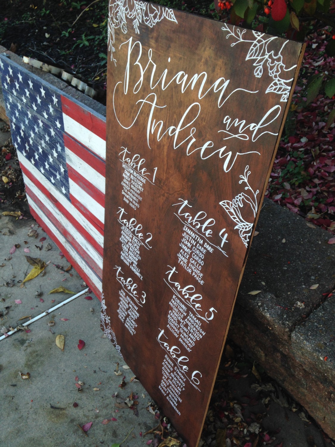 Hand Painted Custom Real Wood Seating Chart - Etsy