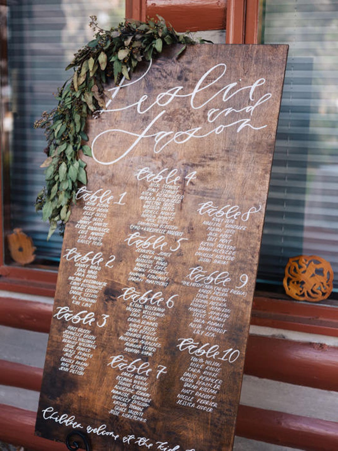 Hand Painted Custom Real Wood Seating Chart - Etsy