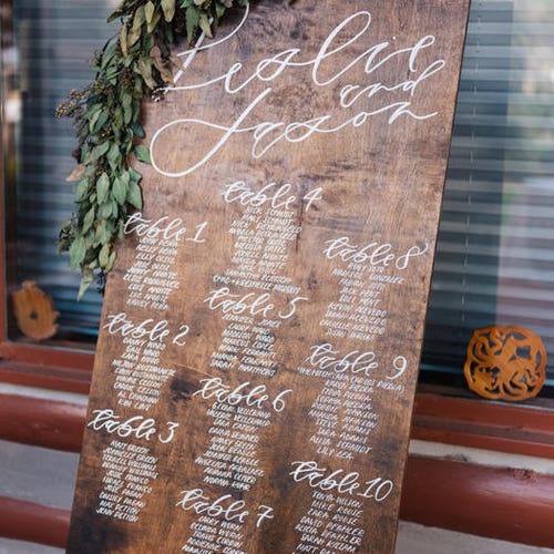 Hand Painted Custom Real Wood Seating Chart - Etsy