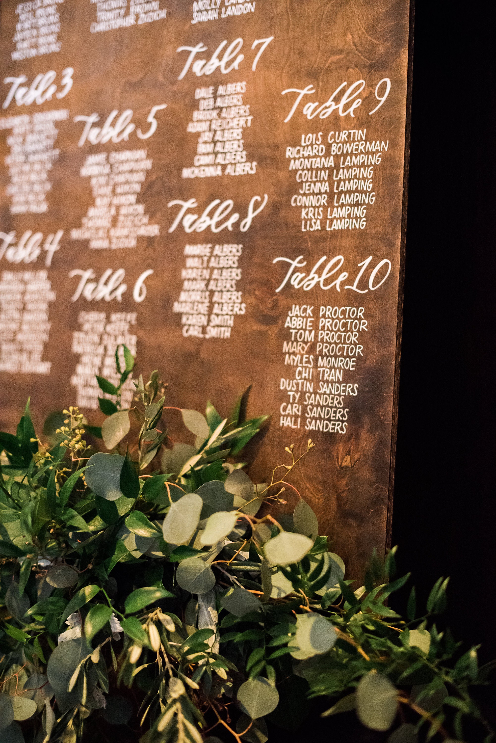 Hand Painted Custom Real Wood Seating Chart - Etsy