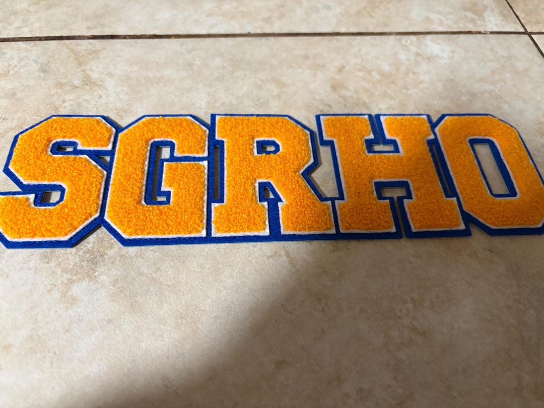 Sigma Gamma Tho, Sgrho , Chenille Letters 3inched Wide - Etsy