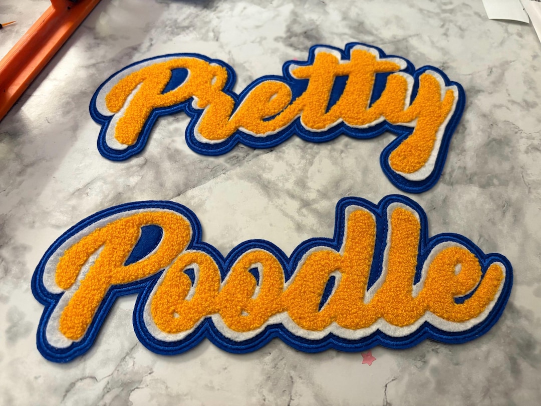 Pretty Poodle Chenille Letters 3 Inch , Pretty Poodle,sigma Gamma Rho ...