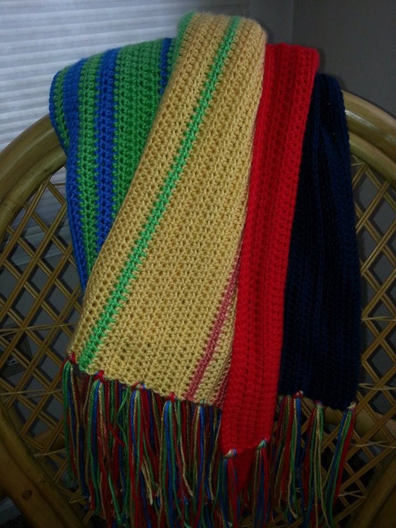 Handmade Crochet Multi-color Spectrum Throw / Afghan / Blanket / Beach ...