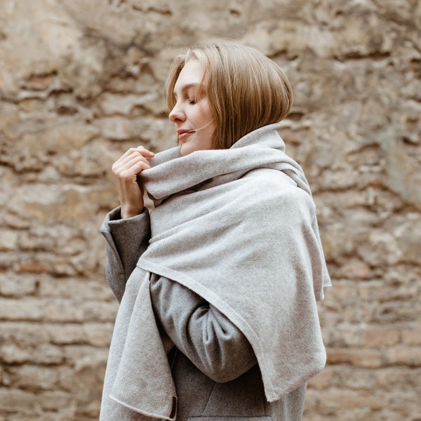 Long Gray Scarf - Etsy
