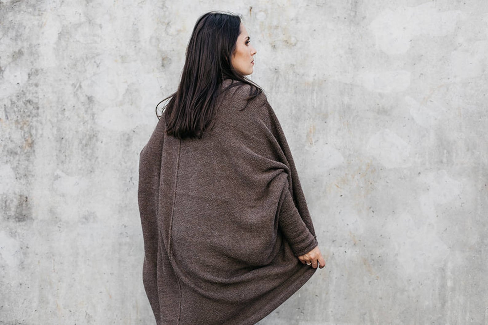 Long Wool Sweater, Woman Gift, Alpaca Wool Oversized Loose Cocoon ...