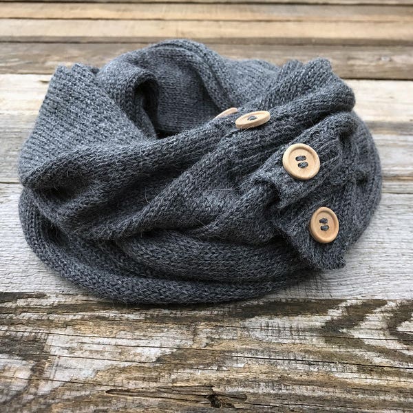 Scarf With Buttons - Etsy