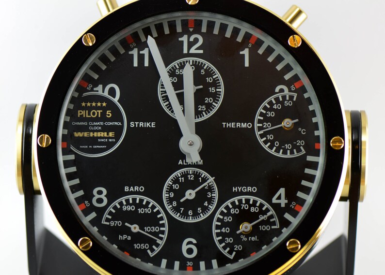 Wehrle Commodore Tide Desk Alarm Clock Collectable Vintage | Etsy