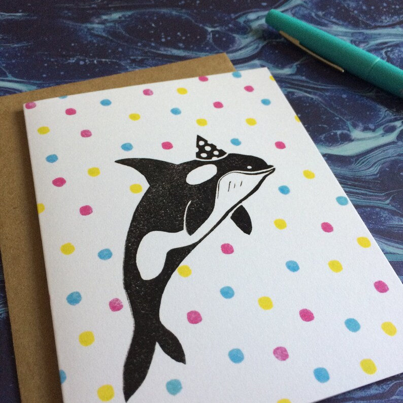 Funny Orca Birthday Card, Party Animal - Etsy