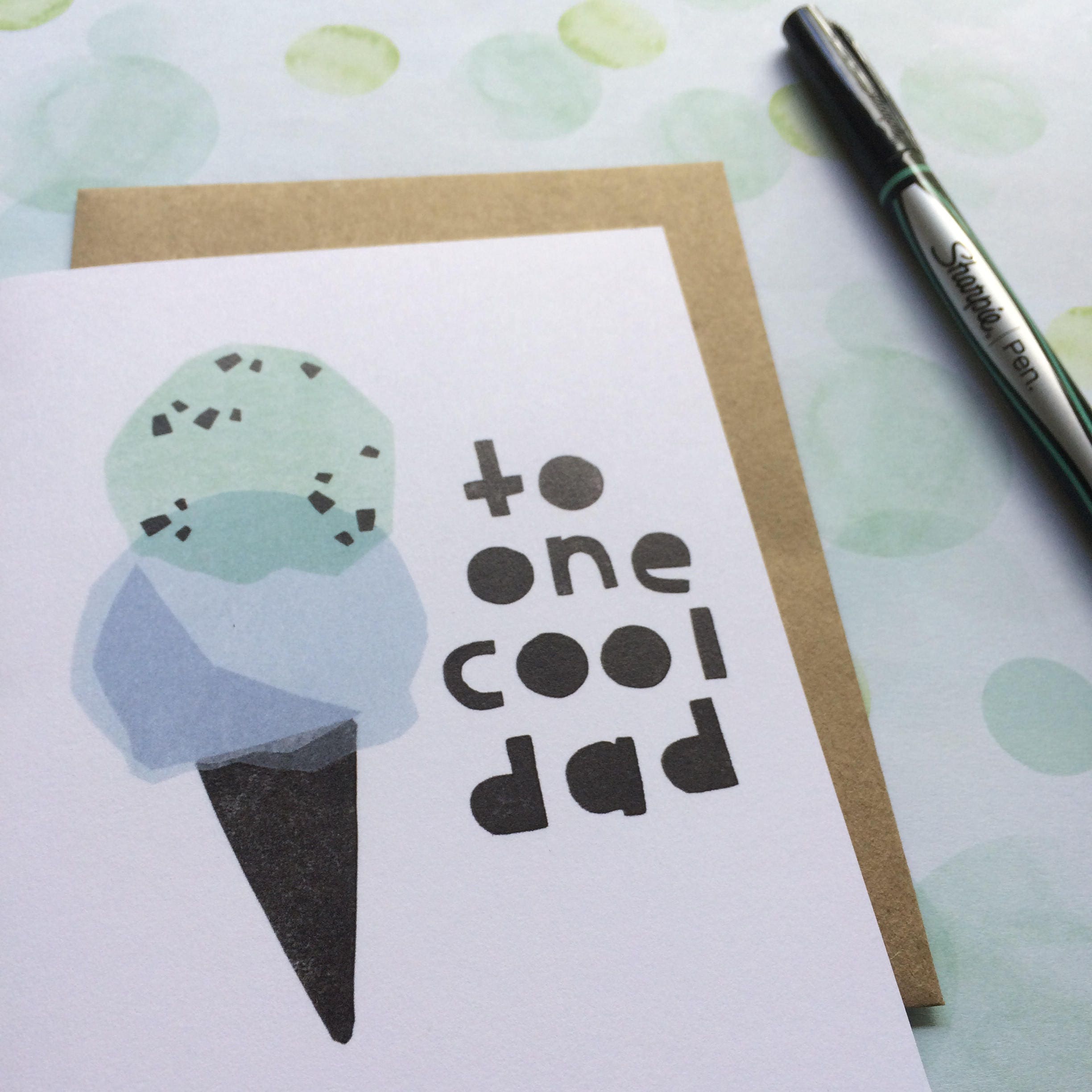 One Cool Dad Greeting Card, Fathers Day Card, Fathers Day Gift, First ...