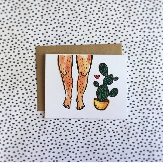 Prickly Love Greeting Card Funny Greeting Card Cactus Print | Etsy