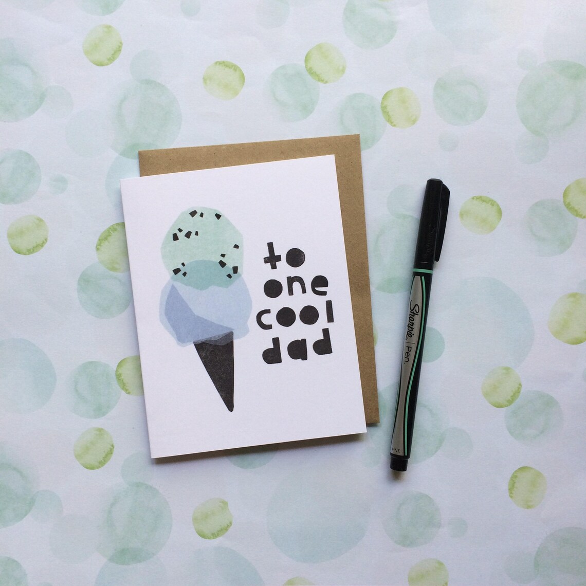 One Cool Dad Greeting Card Fathers Day Card Fathers Day | Etsy