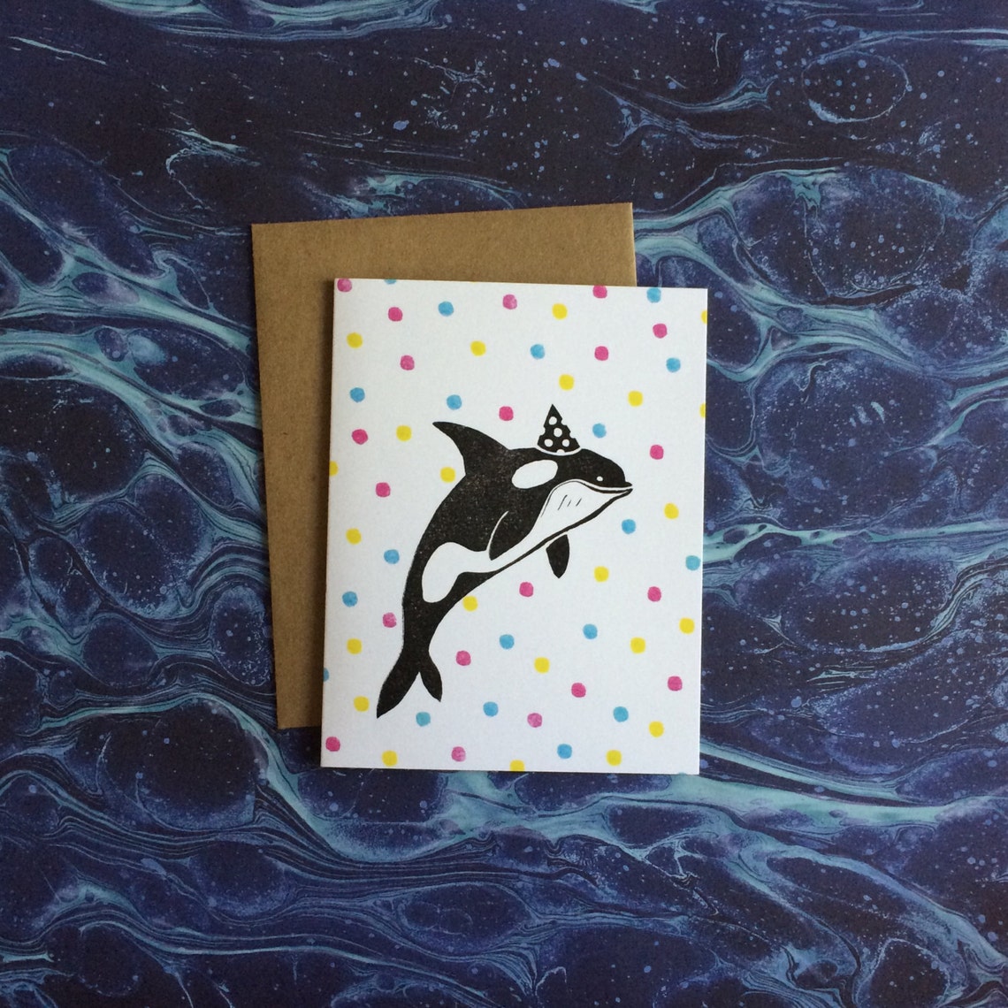 Orca Greeting Card Birthday Card Birthday Card for Kid | Etsy