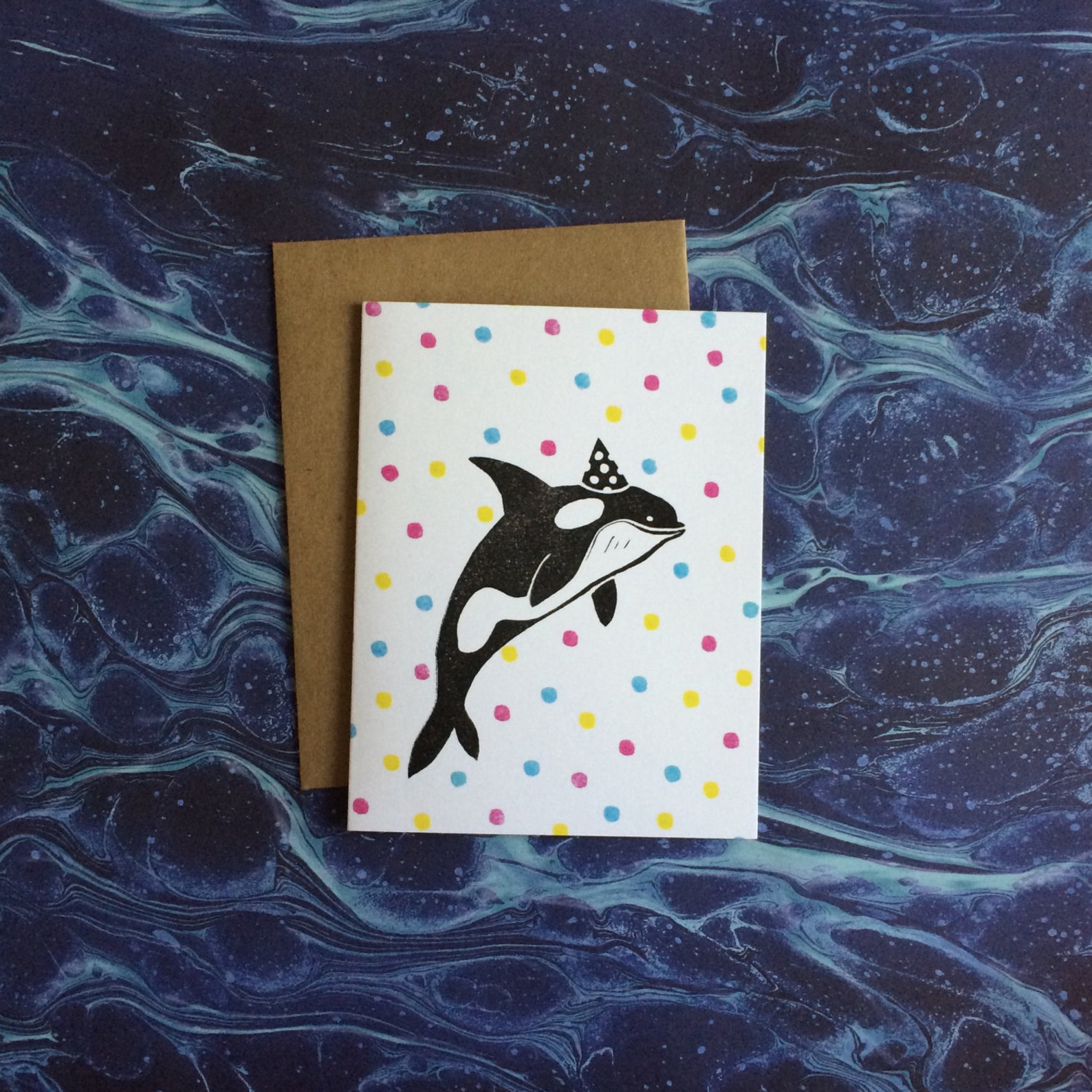 Orca Greeting Card Birthday Card Birthday Card for Kid | Etsy