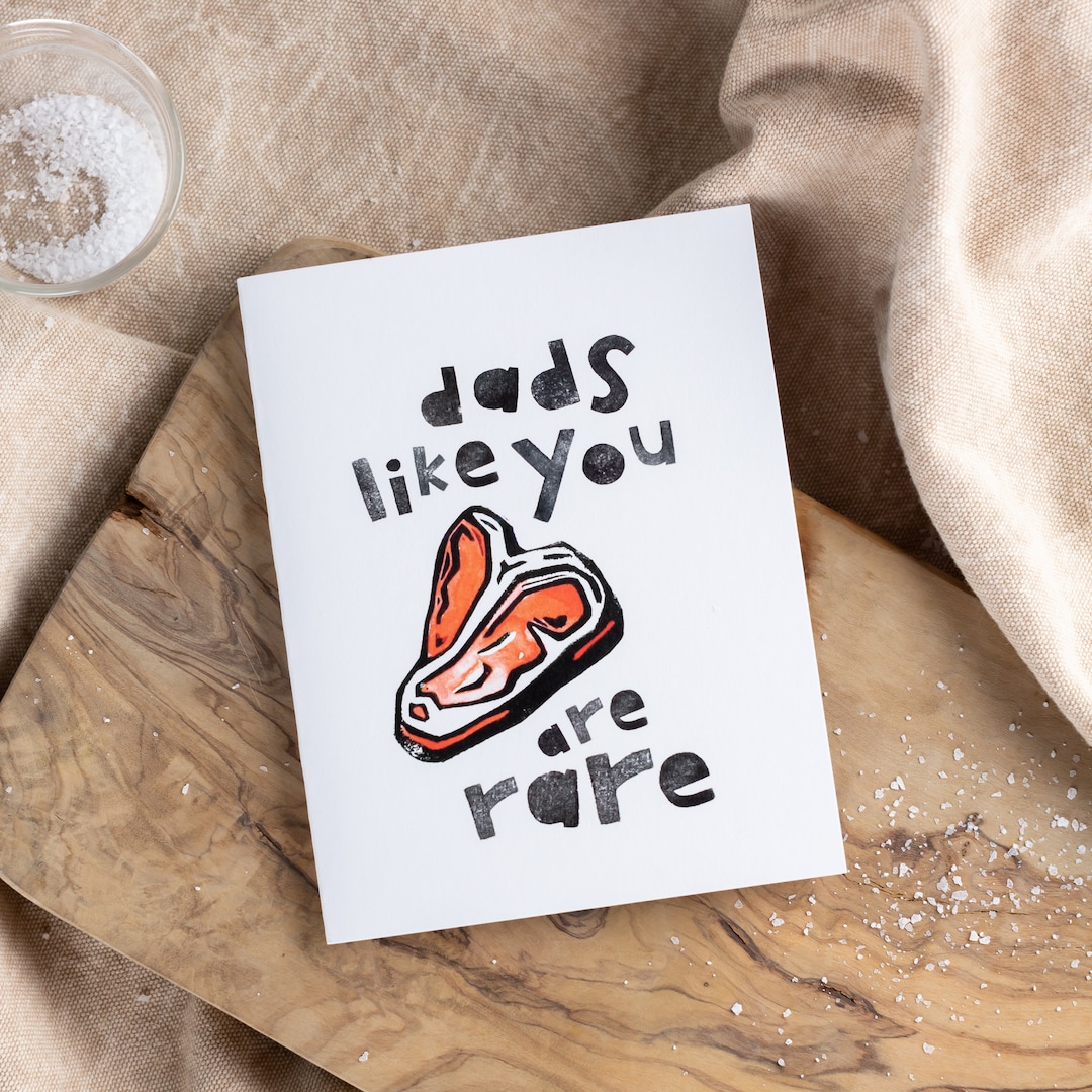 Funny Steak Dad Greeting Card, Father's Day or Birthday - Etsy