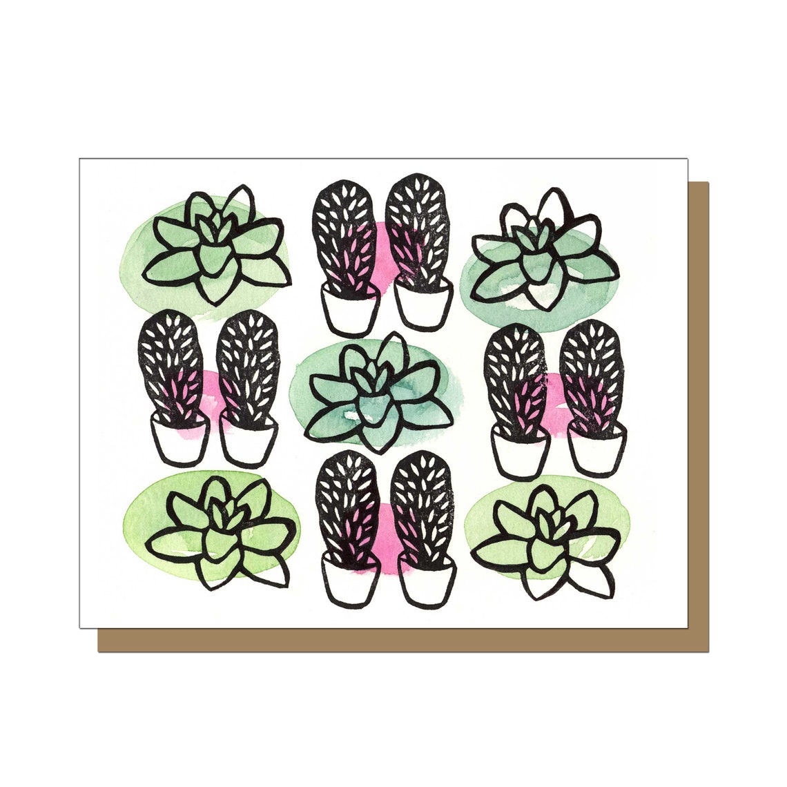 Succulents Greeting Card Succulent Plant Succulent Print | Etsy