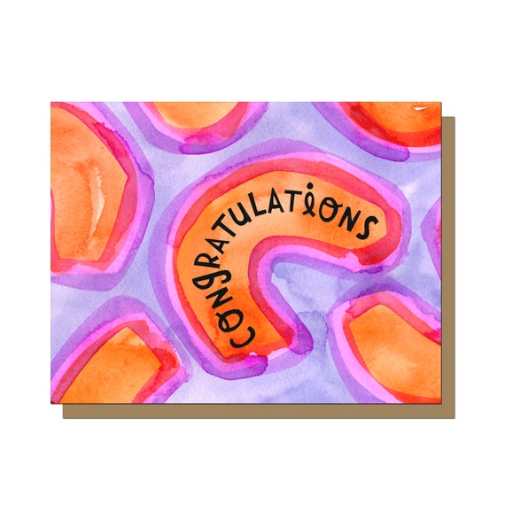 Congratulations Greeting Card Rainbow Card Graduation Card - Etsy