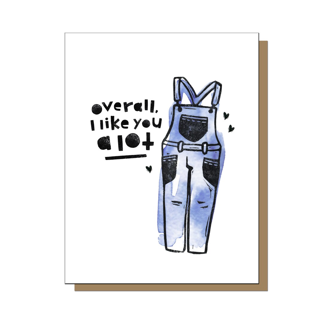 Overalls Greeting Card Funny Anniversary Card Funny - Etsy
