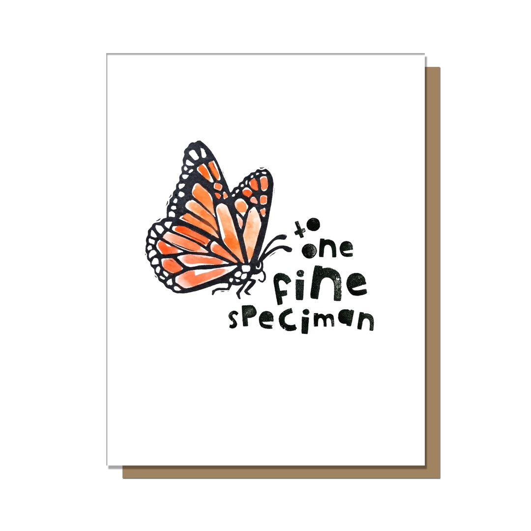 Funny Monarch Butterfly Card: One Fine Specimen, Love Card - Etsy