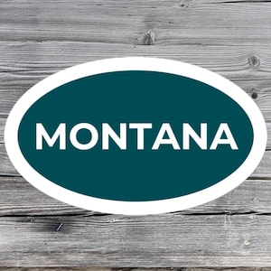 Montana Sticker, Mountains, Oval Logo - Etsy