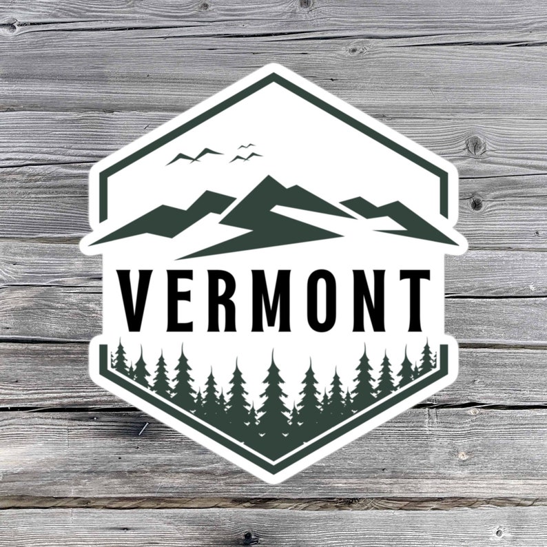 Vermont Logo Sticker, VT, Green Mountains - Etsy