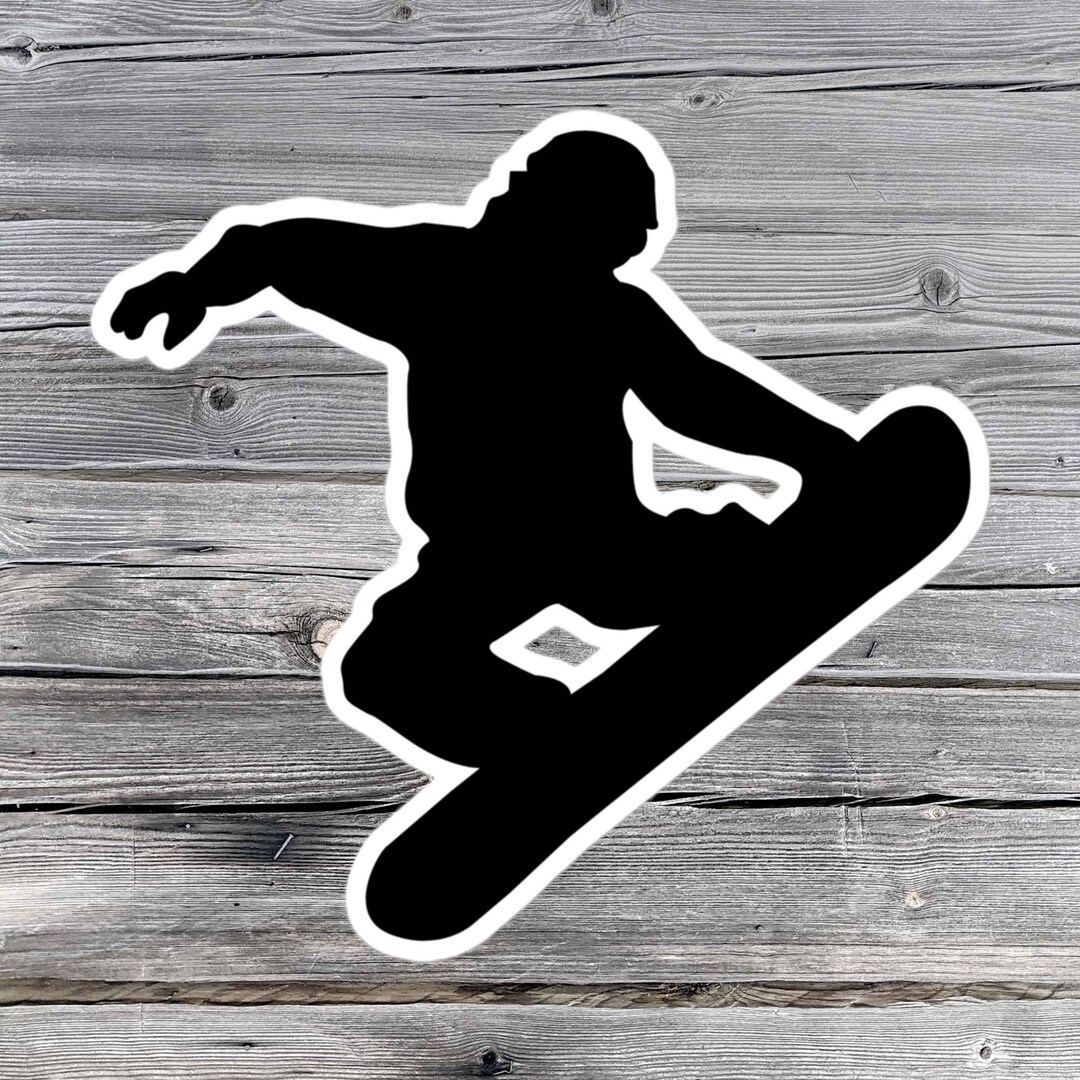Snowboarding Sticker, Boarding, Silhouette Logo - Etsy