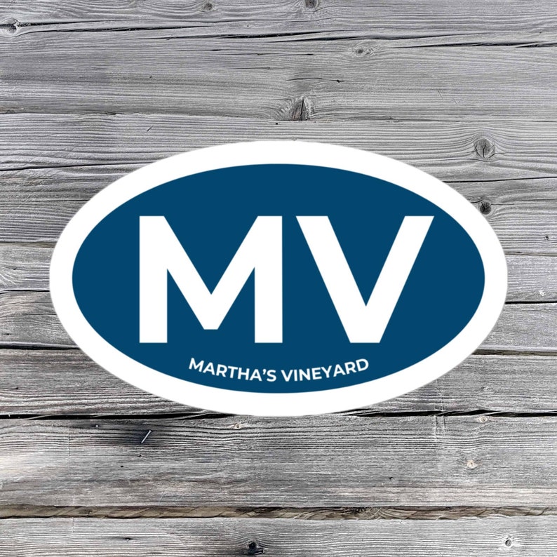Martha's Vineyard Sticker, "mv", Oval Logo - Etsy